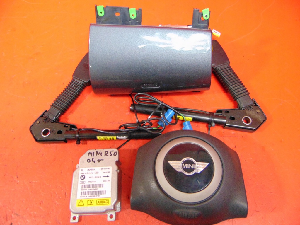 MINI ONE COOPER R50 R52 R53 PODUSZKI AIRBAG KIEROWCY PASAŻERA NAPINACZE ...