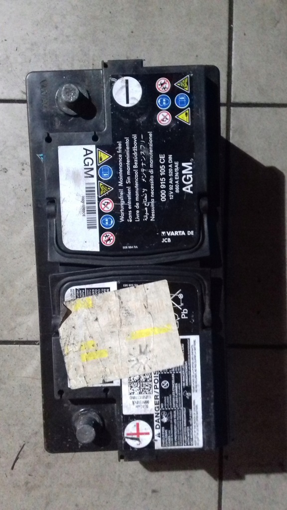 AKUMULATOR AGM VARTA 000915105CE 92AH 520 A DIN - 8717016295 ...