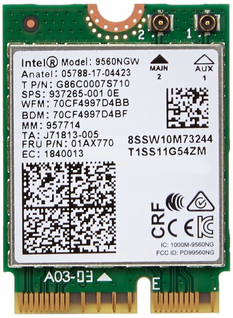 9560.NGWG INTEL Wireless-AC 9560 2230 2x2 AC INTEL 9560.NGWG ...