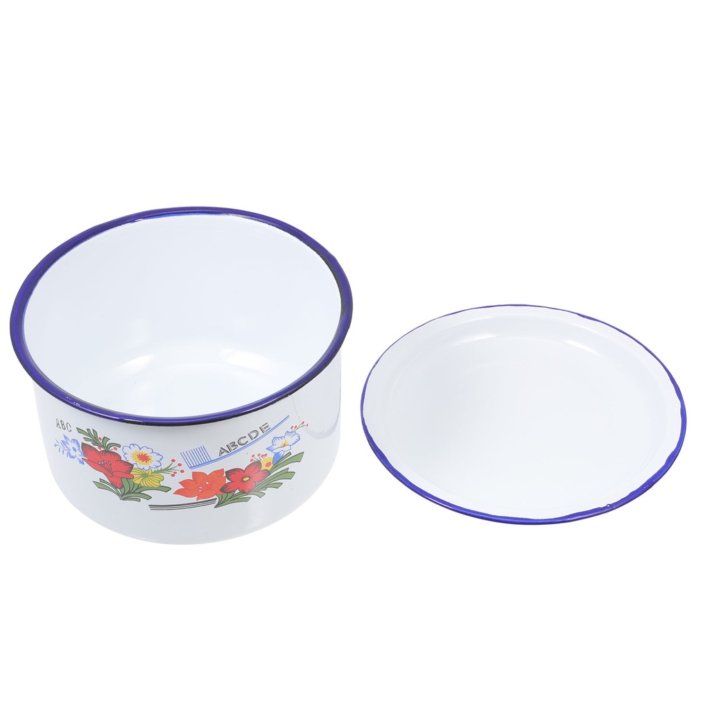 Enamel Snack Cup Cake Containers Lids Enamel Basin - 13412168147 ...
