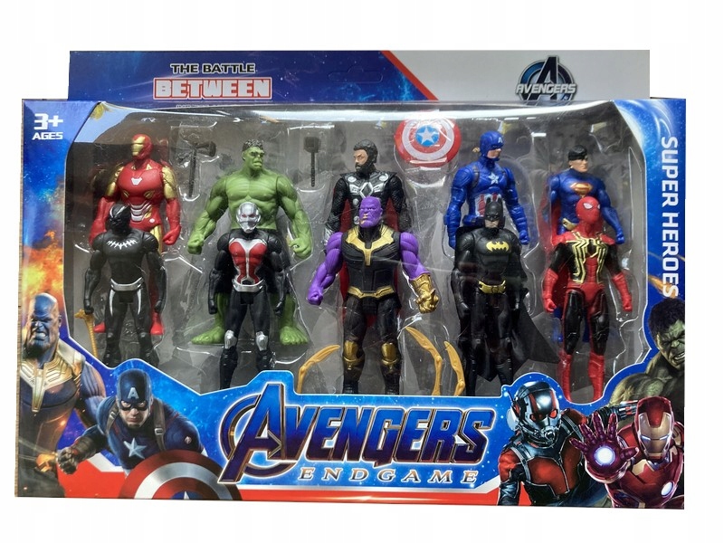 AVENGERS ZESTAW 10 FIGUREK SPIDERMAN HULK IRON batman thor ... AVENGERS ZESTAW 10 FIGUREK SPIDERMAN HULK IRON batman thor ...