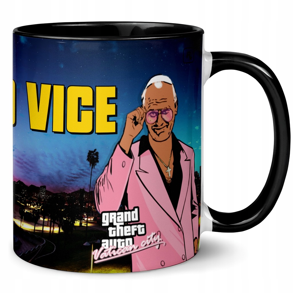 KUBEK PAPIEŻ JAN PAWEŁ 2 CZARNY VADO VICE WADOWICE - 14303404768 ...