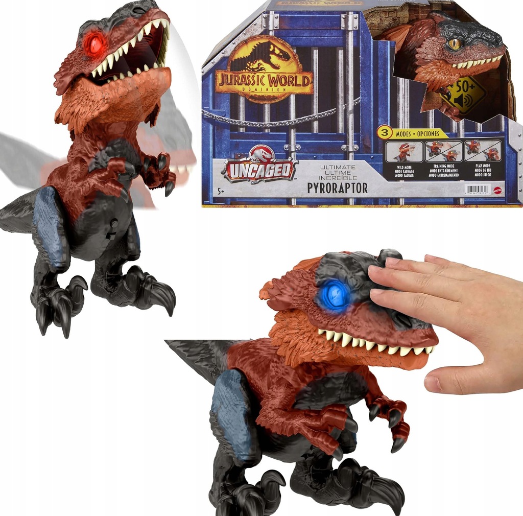MATTEL PYRORAPTOR INTERAKTYWNY DINOZAUR JURASSIC WORLD PARK JURAJSKI ...