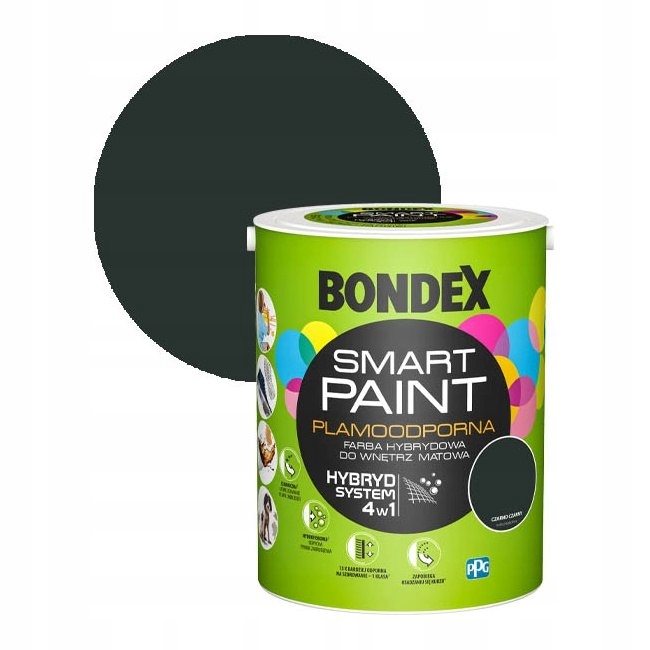 Farba hybrydowa Bondex Smart Paint czarno czarny 5 - 11382501395 ...