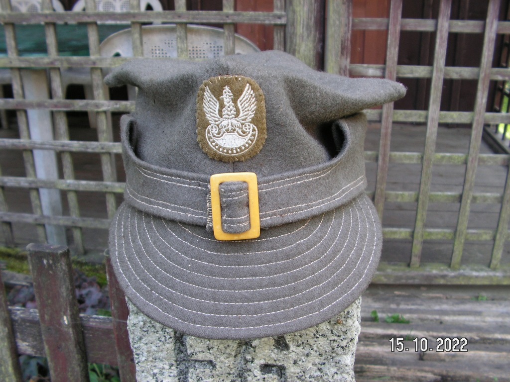 Czapka rogatywka wz.37 - Sukno khaki . 58 - 12748808996 - oficjalne ...