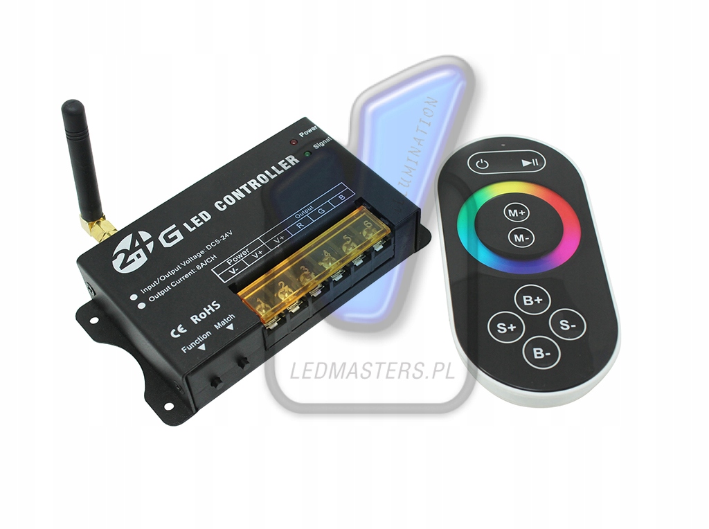 RF201 KONTROLER LED RGB RF 12V 24A PILOT DOTYKOWY - 9397256417 ...