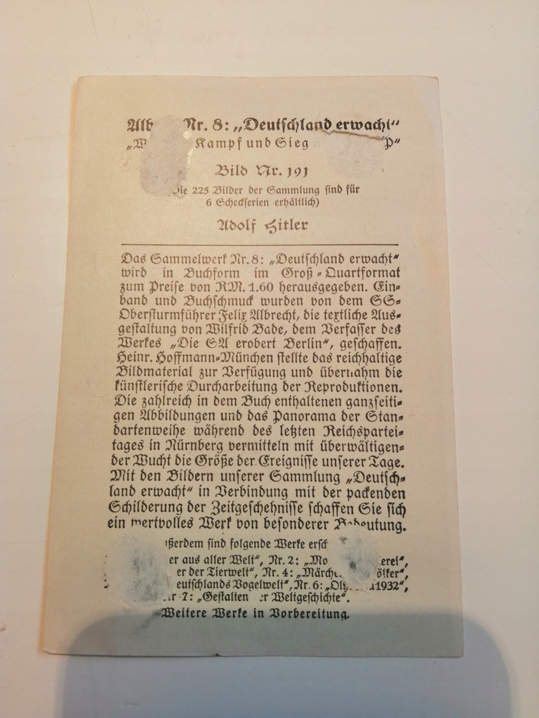 III Rzesza Adolf Hitler zdjęcie oryginal z lat 30 - 12627173289 ...