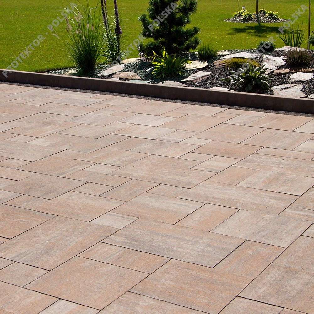 kostka brukowa ROMALIT BRUK-BET gr.8 cm kolor wapień muszlowy dekoracyjna - 15048797080 ...