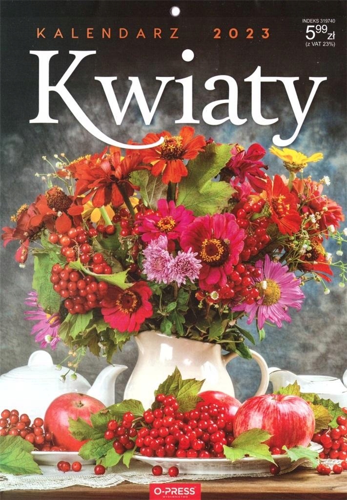 KALENDARZ 2023 A4 ŚCIENNY KWIATY - 12702273657 - oficjalne archiwum Allegro