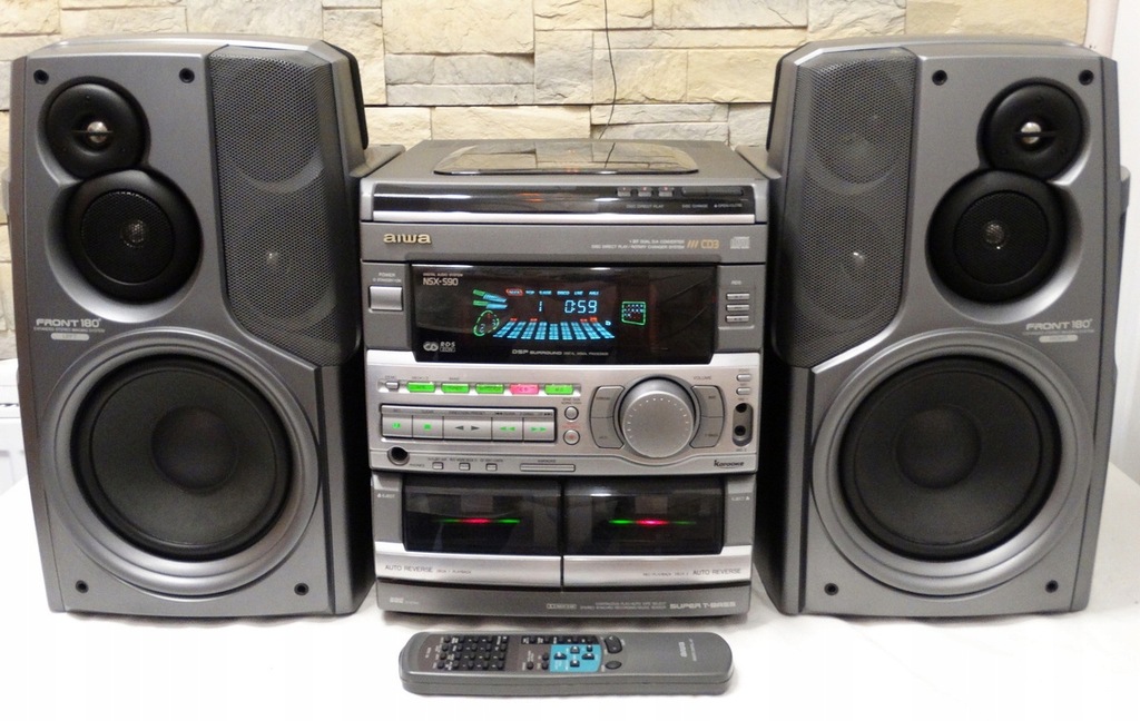 SUPER AIWA NSX-S90+KOLUMNY+PILOT SPRAWNA - 12686176758 - oficjalne ...