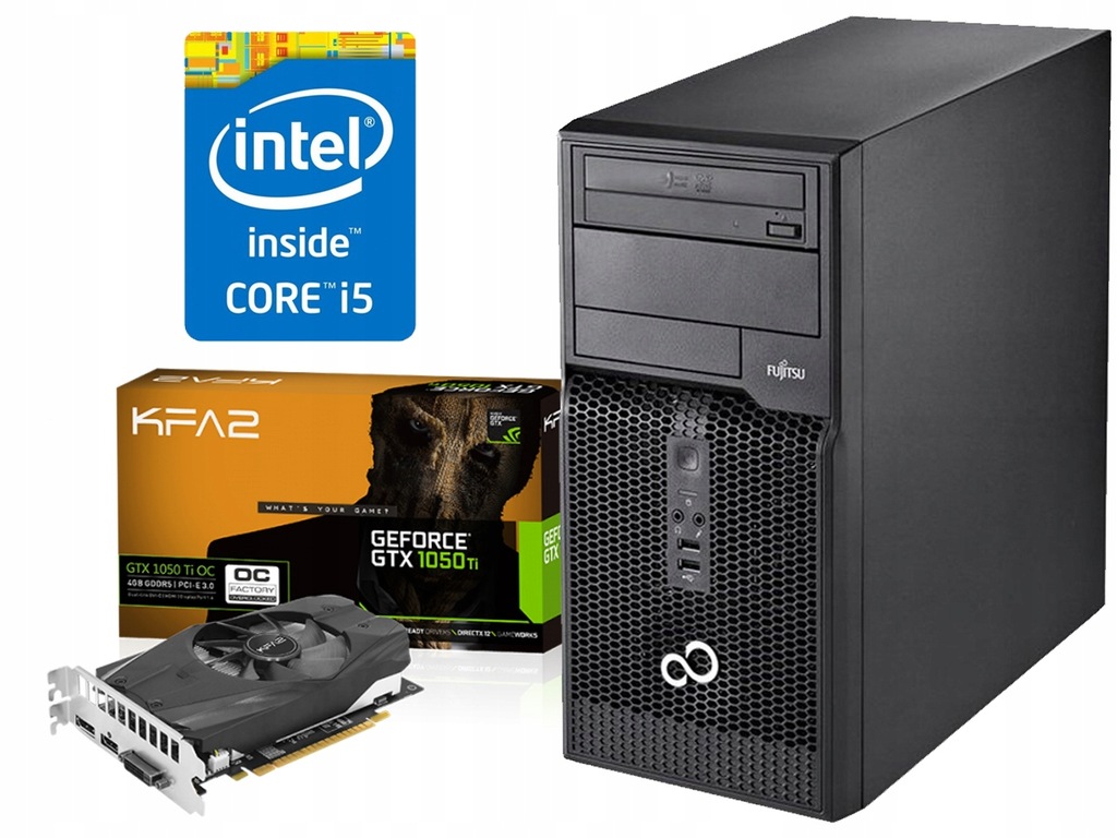 Komputer Fujitsu Intel Core i5 GTX-1050Ti 16GB - 7807399031 - oficjalne archiwum Allegro