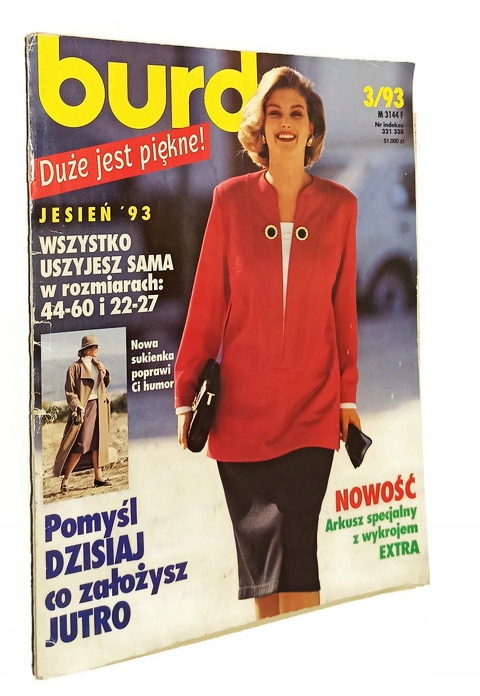 BURDA DUŻE JEST PIĘKNE 3/93 + WYKROJE - 13340295948 - oficjalne archiwum Allegro