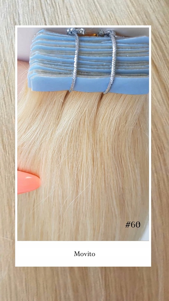 20 SZT 40CM Tapeon Metoda Kanapkowa WŁOSY NA TAŚMY - 8884633277 ...