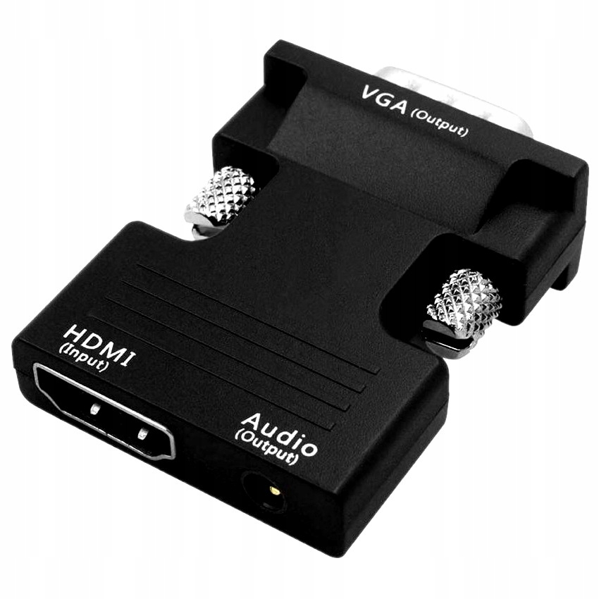 Adapter konwerter przejściówka HDMI na VGA + Audio - 12732590713 ...