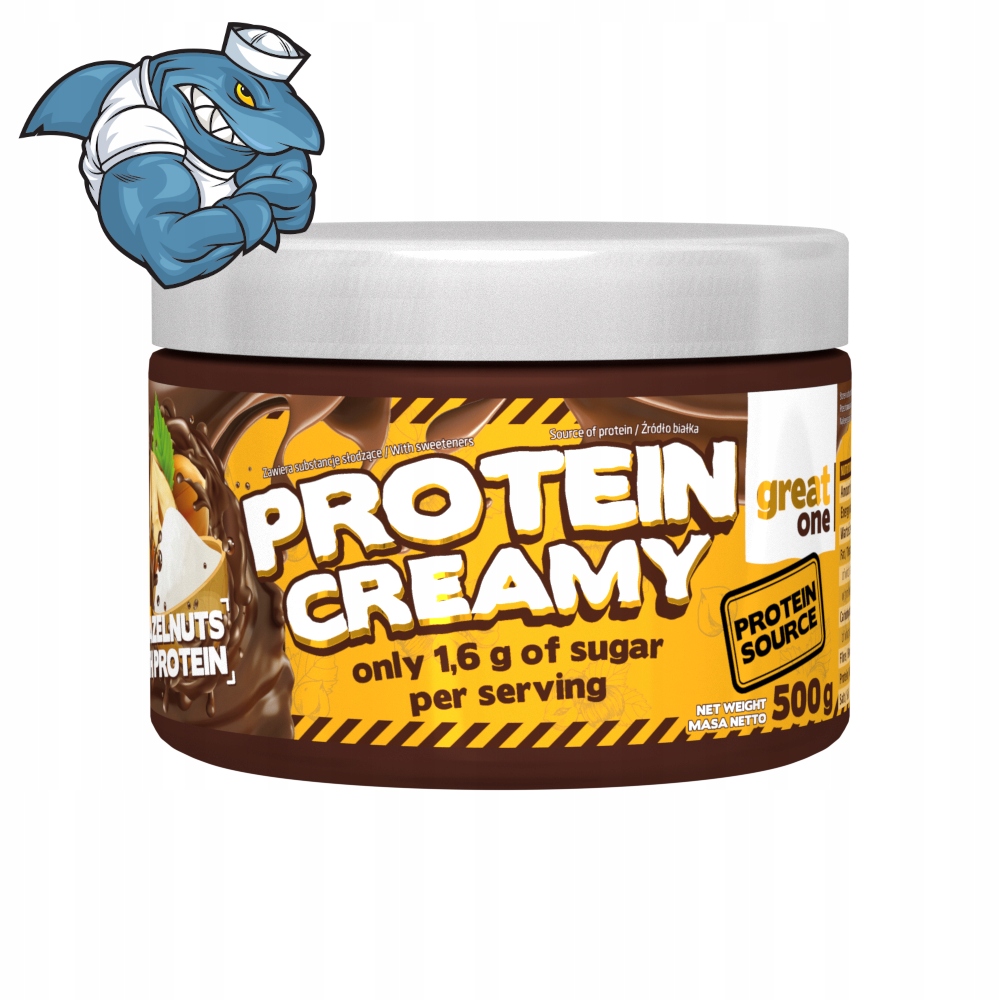 Krem PROTEINOWY o smaku orzechowo-kakaowym 500g Great One BEZ CUKRU ...