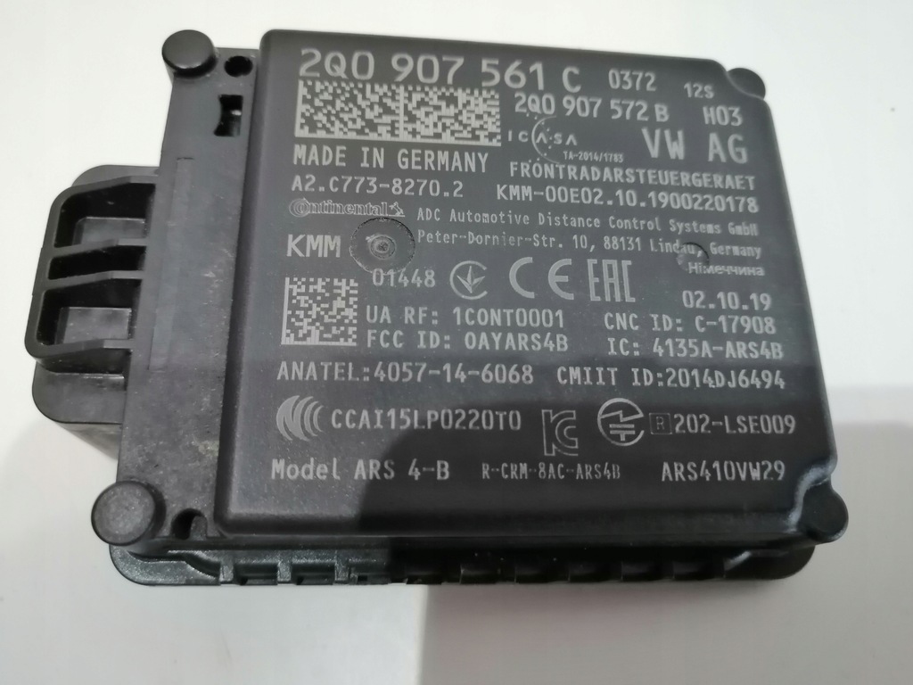 VW POLO 2G RADAR SENSOR DISTRONIC - 12423378590 - oficjalne archiwum ...