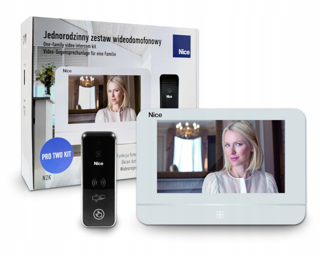 VIDEODOMOFON NICE ZESTAW PRO TWO KIT - 12413323262 - oficjalne archiwum Allegro
