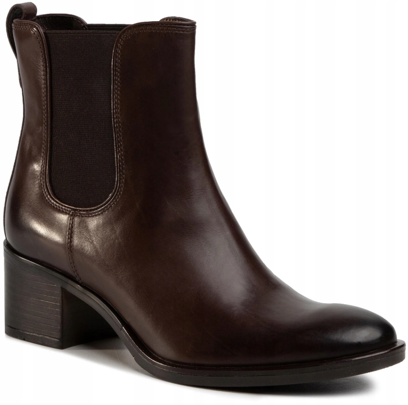 GINO ROSSI BOTKI DAMSKIE SKÓRZANE BRĄZOWE 38 SNA - 12709419907 ...