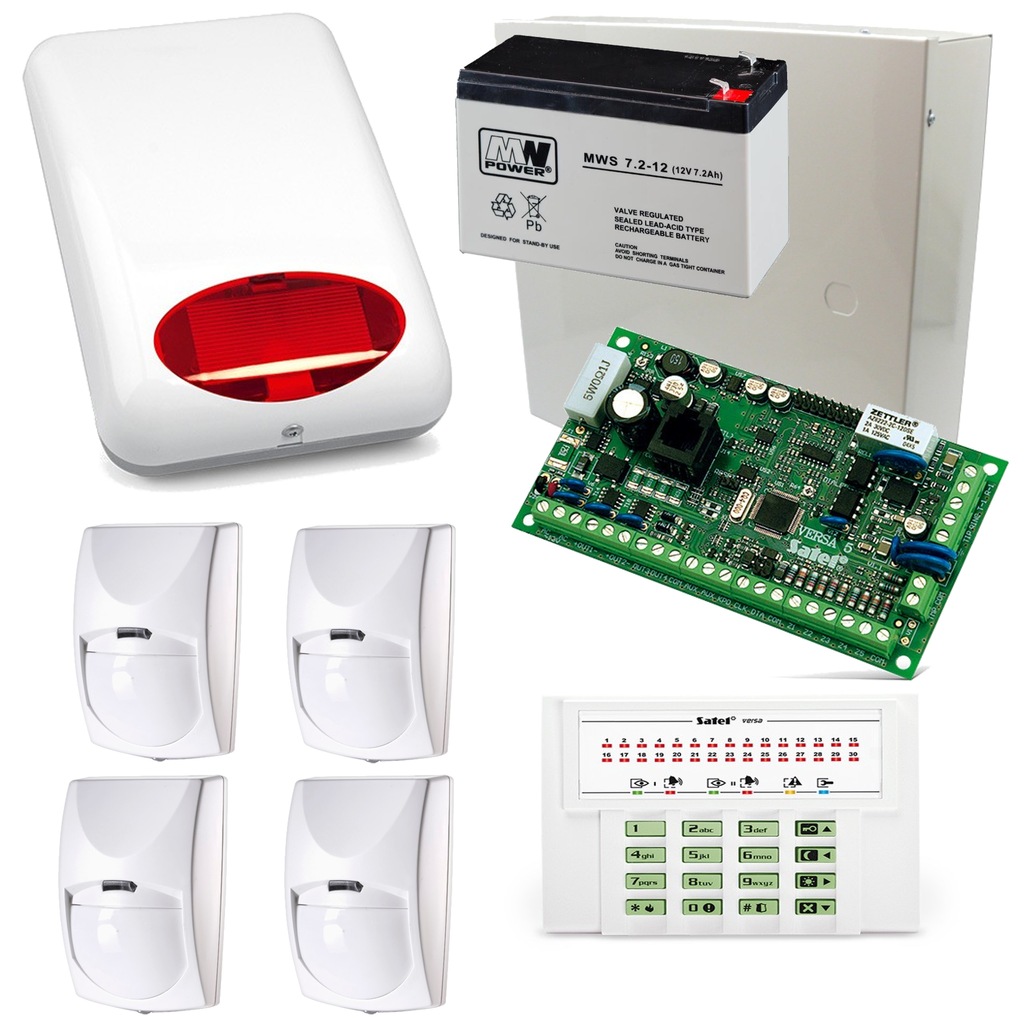 SYSTEM ALARMOWY SATEL Versa 5 LED 4x Bingo SPL5010 - 6779117605 ...