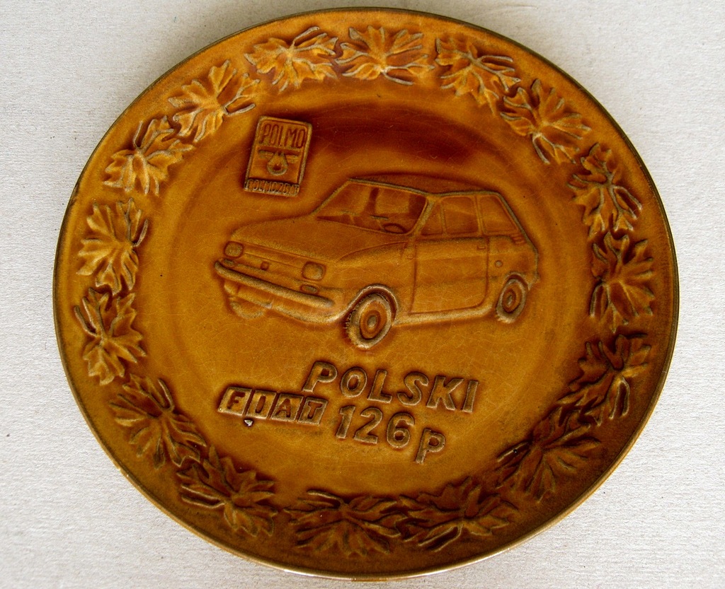 PAMIĄTKOWY TALERZ - POLSKI FIAT 126p - ORYG. PRL - 13923223836 ...