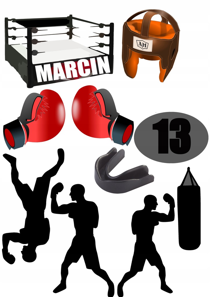 NOWOŚĆ WYCIĘTY PAPIER CUKROWY BOKSER KARATE BOKS - 12605453595 ...
