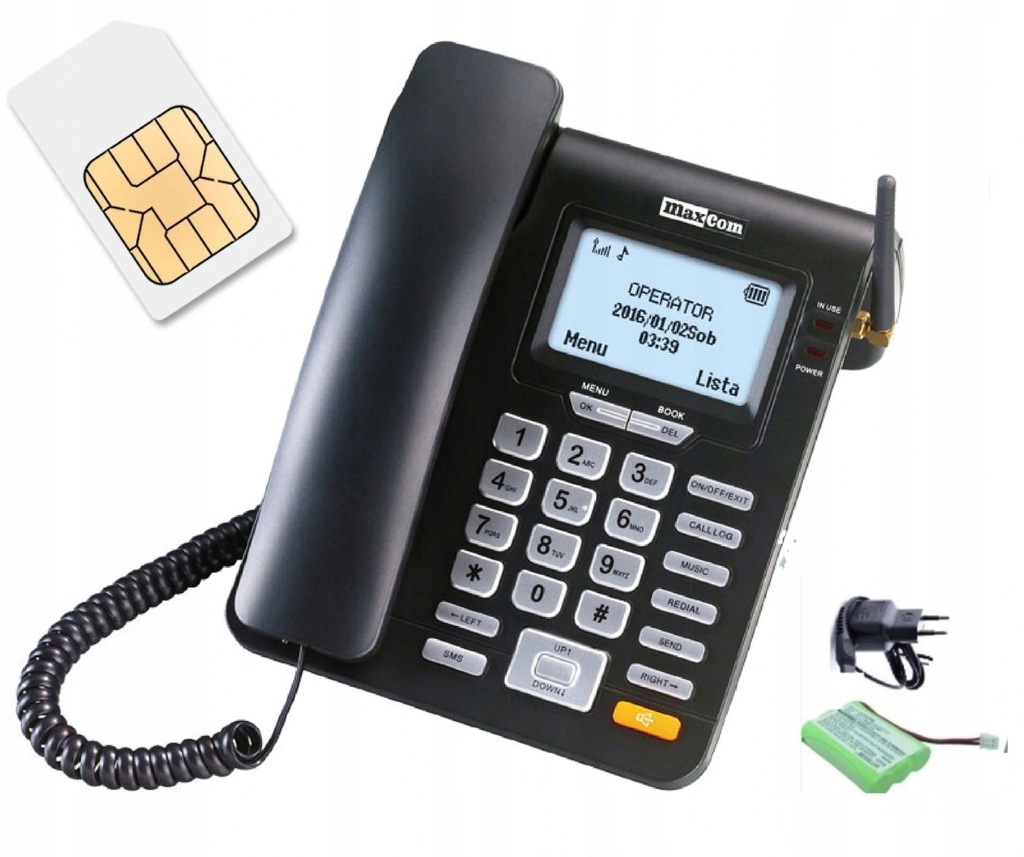 TELEFON STACJONARNY NA KARTĘ SIM MAXCOM MM28D - 11236343235 - oficjalne ...