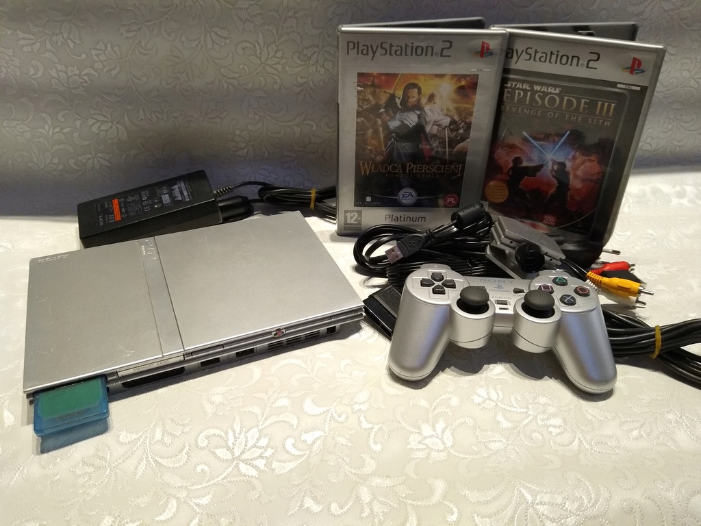 KONSOLA PS2 SLIM SCPH-77004 + PAD + ZASILACZ - 12900174082 - oficjalne ...