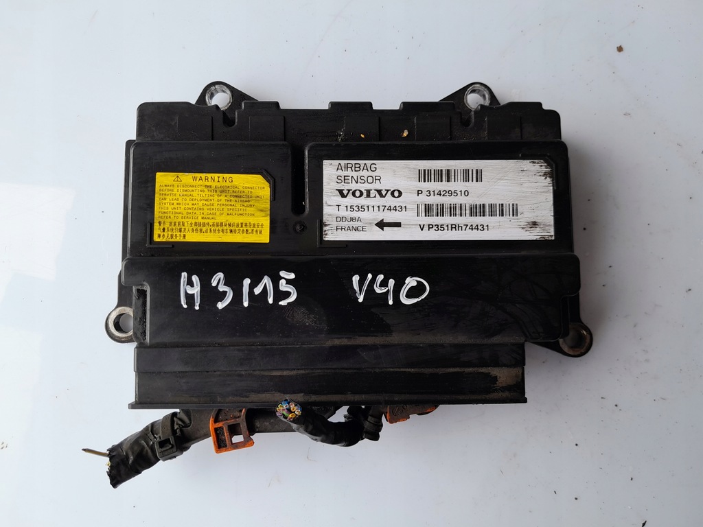 MODUŁ SENSOR PODUSZEK AIRBAG VOLVO V40 II 15r - 12445313179 - oficjalne archiwum Allegro