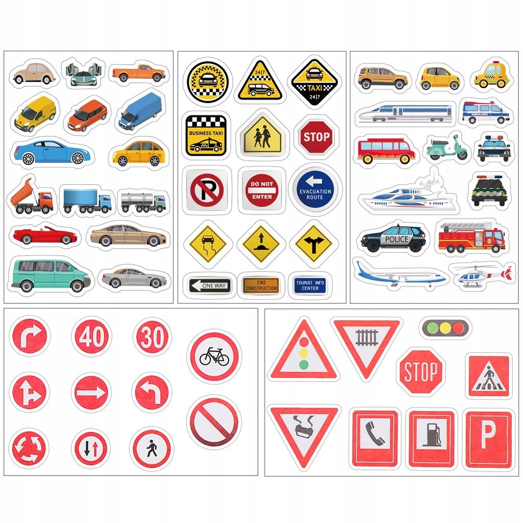 Traffic Sign Stickers For Kids Signal Truck Paper - 14863691878 ...