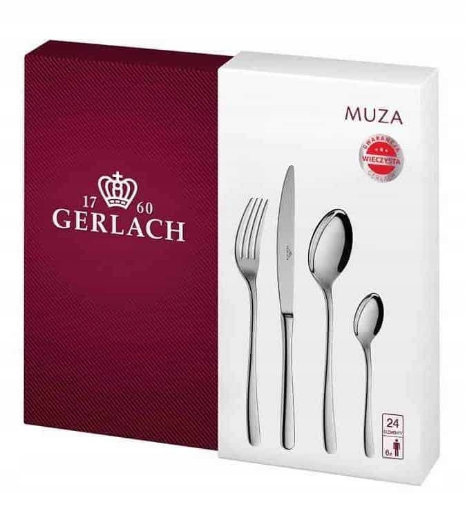 Sztućce GERLACH MUZA komplet zestaw na 6 osób 24 elementy - 14701074047 ...