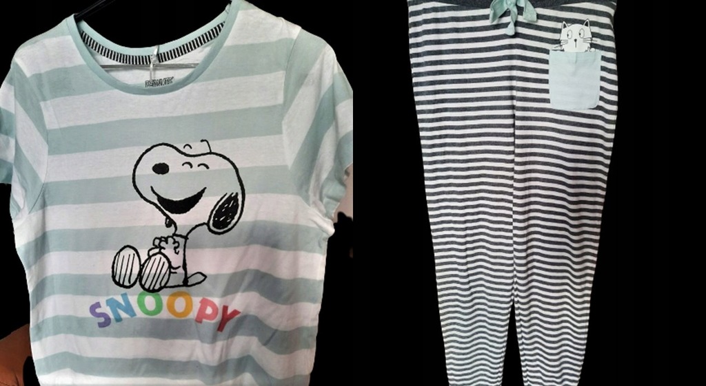GEORGE/PRIMARK SUPER PIŻAMA KOMPLET SNOOPY 36/38 - 11670326194 ...