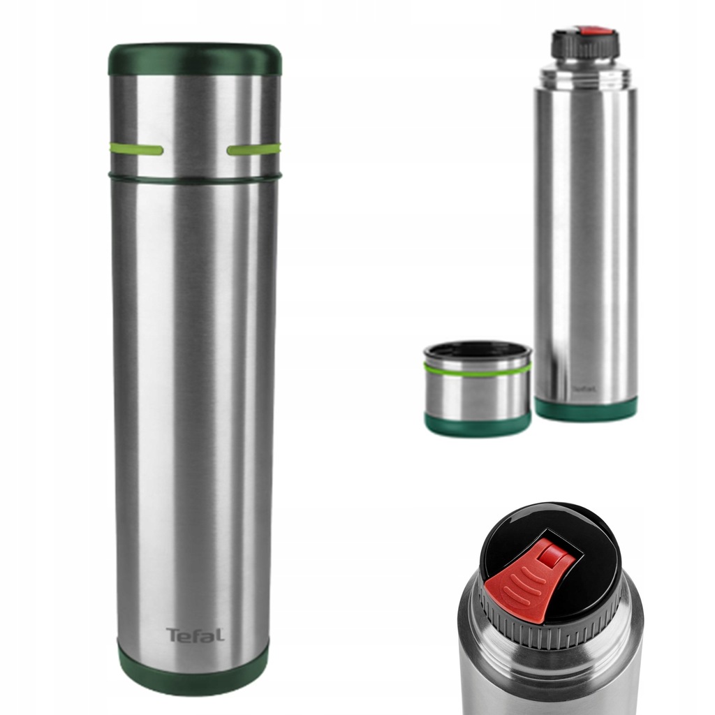TERMOS TEFAL 1L STAL NIERDZEWNA 12H CIEPŁO 24H ZIMNO SZCZELNY KUBEK ...