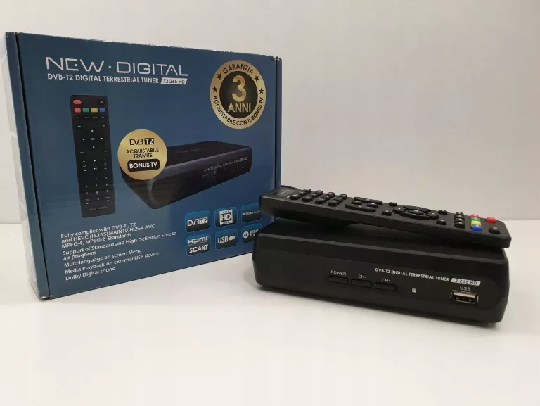 DEKODER NEW DIGITAL DVBT-T2 265HD KOMPLET - 12716937349 - oficjalne ...