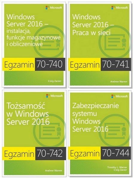 Zestaw 70-740, 70-741, 70-742, 70-744 Server 2016 - 7054875573 ...