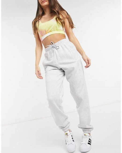 ADIDAS SPODNIE DRESOWE DAMSKIE SZARE LOGO 42 1RRE - 12448796288 ...