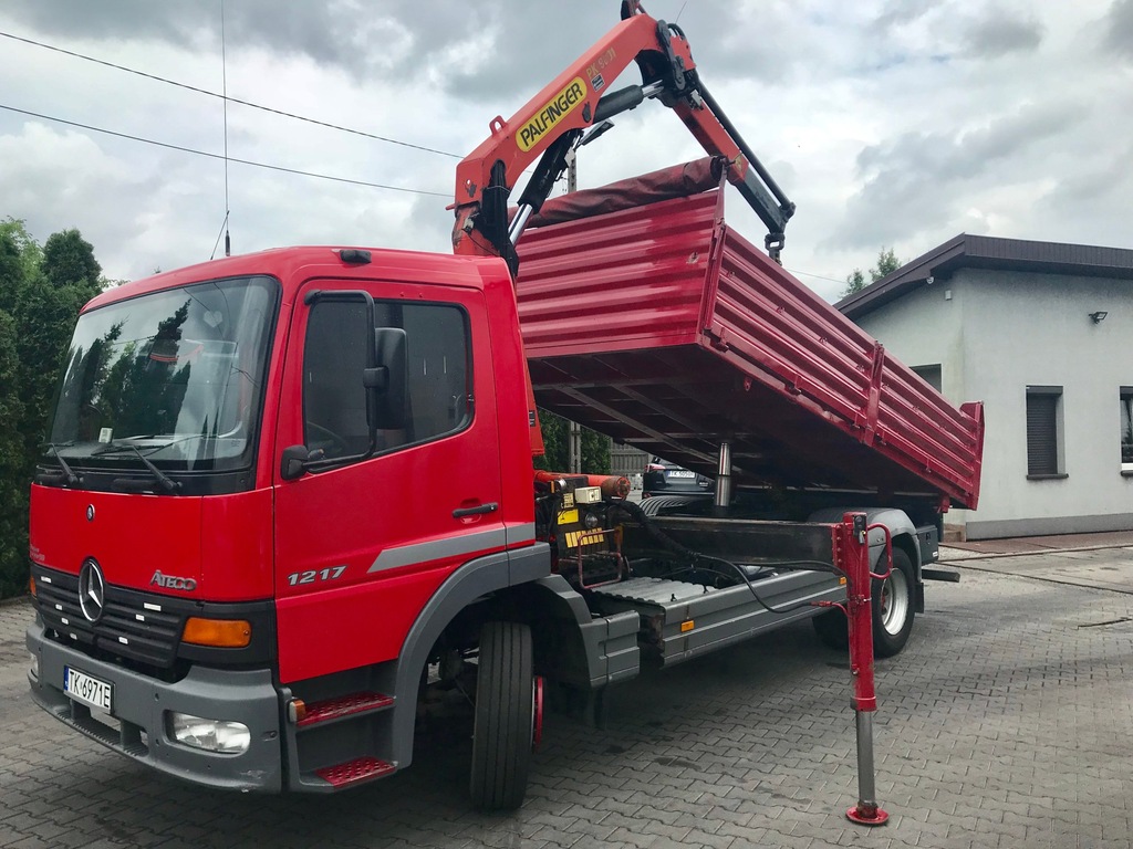 MERCEDES ATEGO 1217, WYWROTKA Z HDS PALFINGER - 7401145012 - oficjalne ...