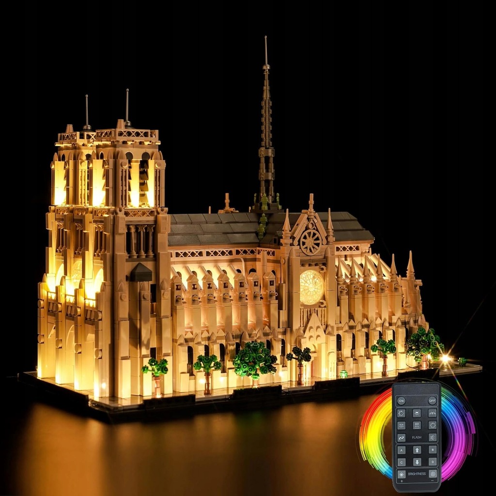 BrickBling Lego Notre-Dame de Paris zestaw oświetlenia LED do Lego ...