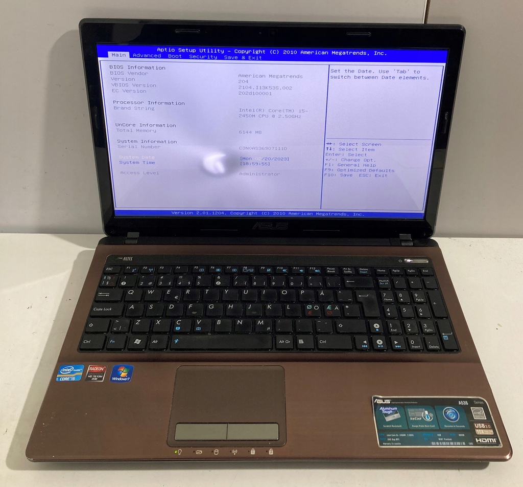 Laptop ASUS A53S 15,6 " Intel Core i5 6 GB DVF390L - 13492985133 - oficjalne archiwum Allegro