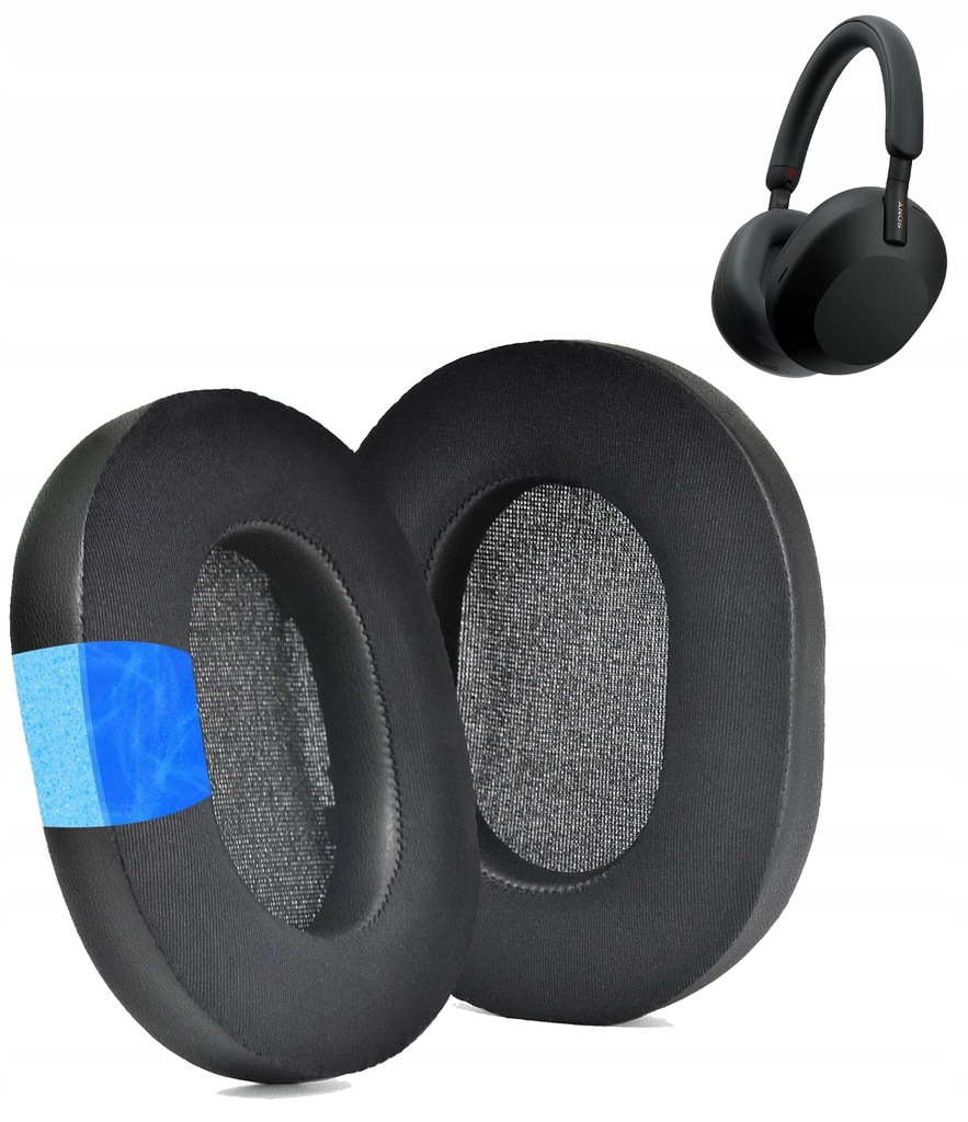 Nauszniki Pady Gąbki do Słuchawek SONY WH-1000XM5 ŻELOWE WYPEŁNIENIE Czarne - 16686671833 ...