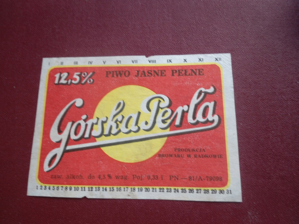 STARA etykieta od piwa BROWAR RADKÓW - 10758847243 - oficjalne archiwum Allegro