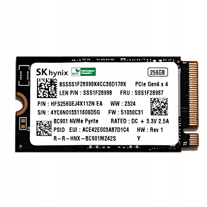 DYSK SSD SK Hynix BC901 256GB PCIe Gen4x4 NVMe M.2 2242 - 17261786198 ...