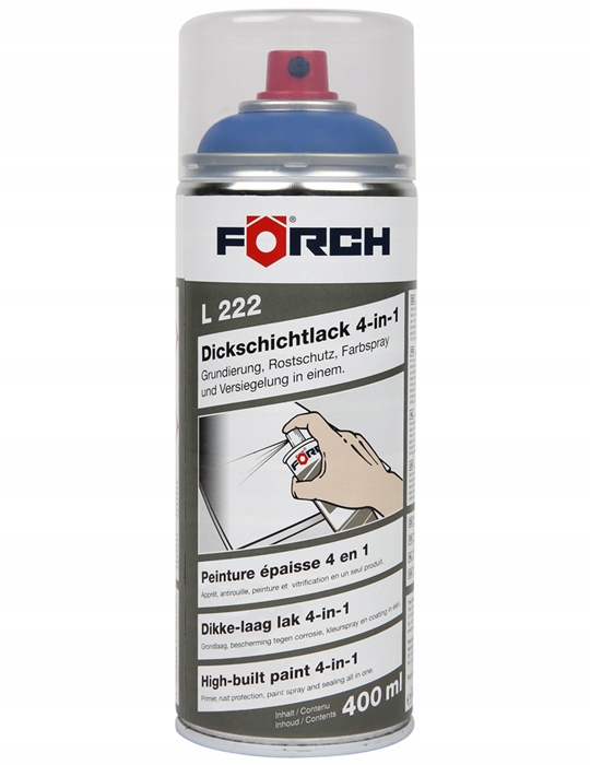 FORCH 4W1 ANTYKOROZYJNA FARBA NA RDZĘ SPRAY NIEBIESKI CIEMNY RAL 5010 ...