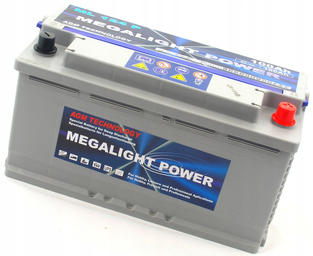 AKUMULATOR AGM 12V 100Ah MEGALIGHT POWER - 6870136682 - oficjalne archiwum Allegro