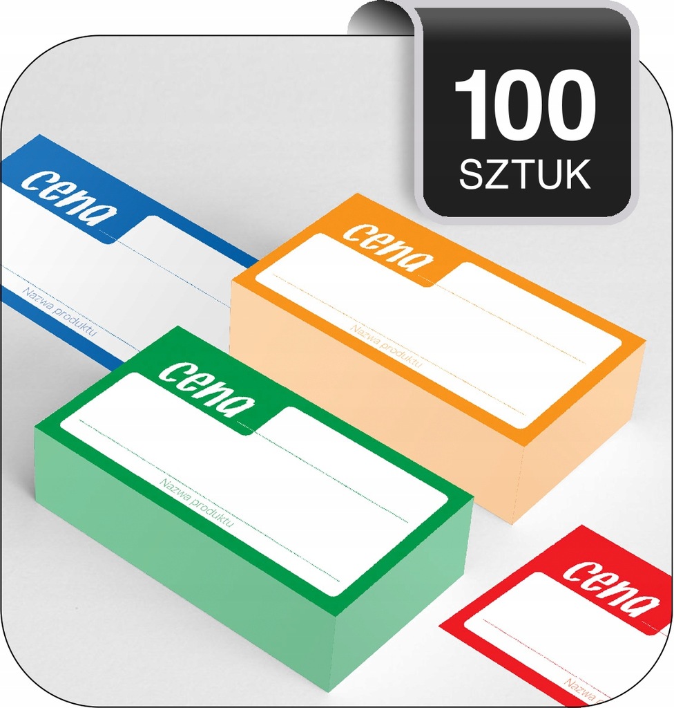 CENÓWKI, ETYKIETY DO LISTW (76x38 MM) - 100 SZT. - 12010865983 ...