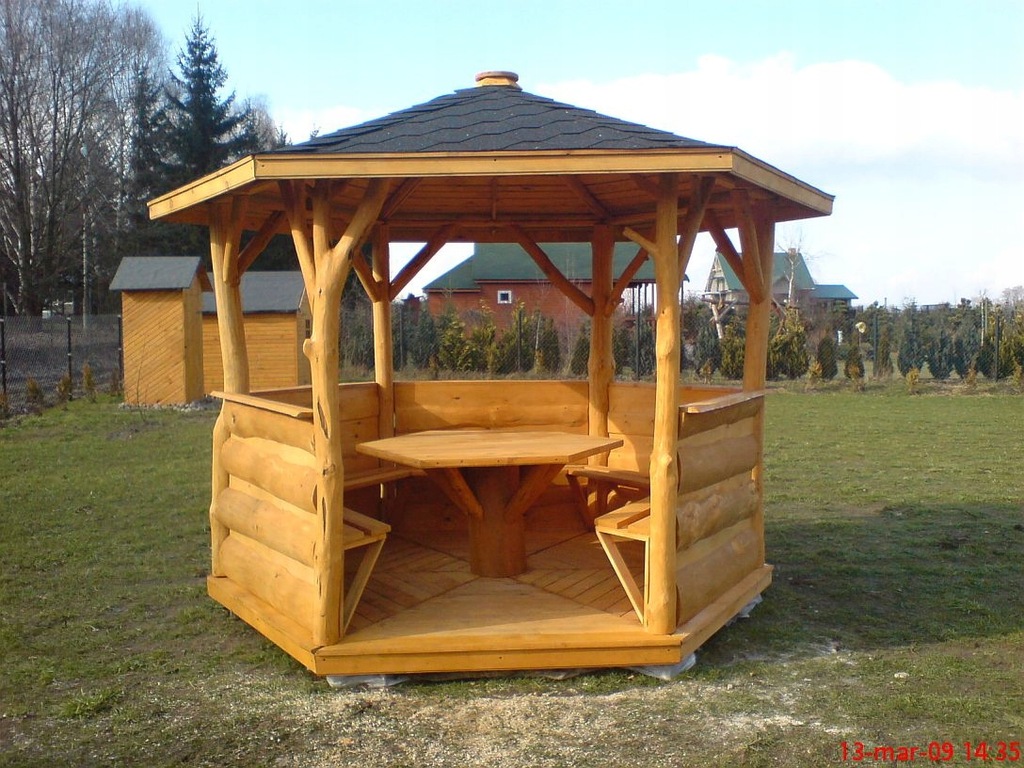 altana z bali ogrodowa altanka drewniana altany - 13311793971 ...