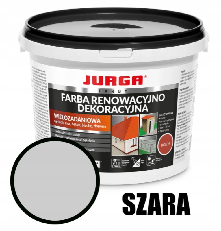 FARBA NA DACH RENOWACYJNA SZARA 7 KG - 11108397236 - oficjalne archiwum ...