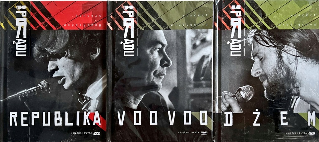 ZESTAW KONCERTÓW BEZ PRĄDU DVD DŻEM REPUBLIKA VOO VOO NA PREZENT ...