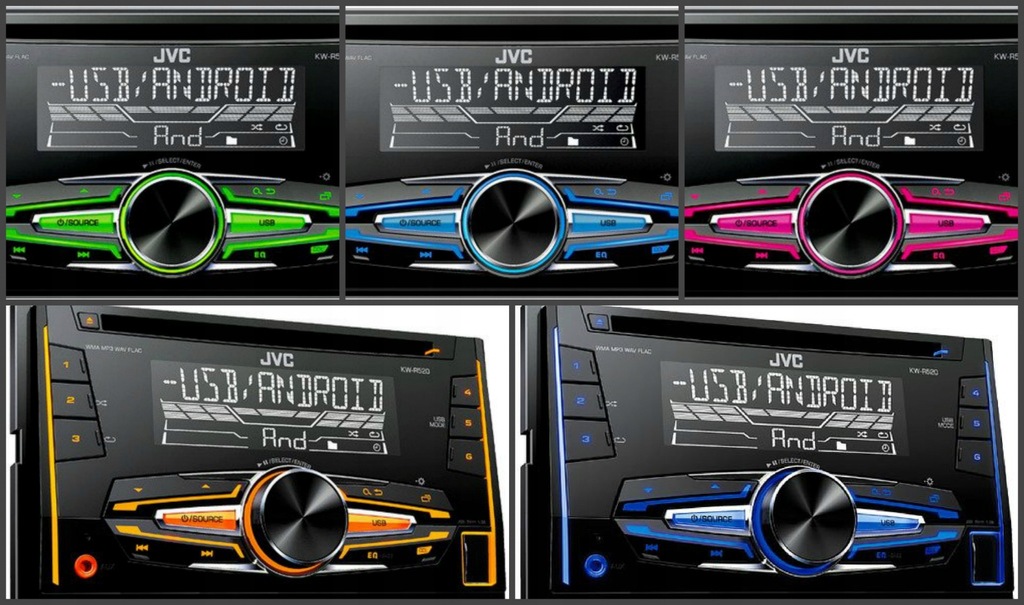 Купить Автомобильная магнитола JVC KW-R520 MP3 USB FLAC ЦВЕТ: отзывы, фото и характеристики на ...