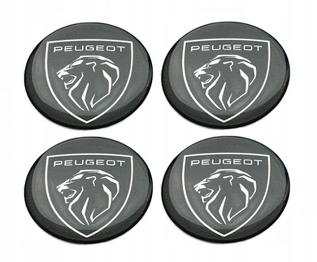 EMBLEMATY naklejki znaczki logo NA KOŁPAKI dekielki felgi dekle PEUGEOT 55m - 15519884118 ...