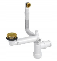 Syfon umywalkowy oszczędzający miejsce złoty 32 mm - 12720548226 ...
